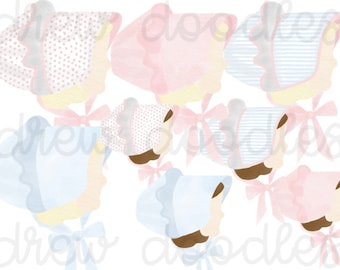 Watercolor Girl and Baby Carriage Set 2 Digital Clip Art Set | Etsy