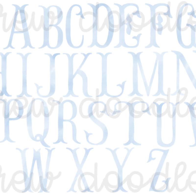 Fishtail Embroidery Font - Etsy