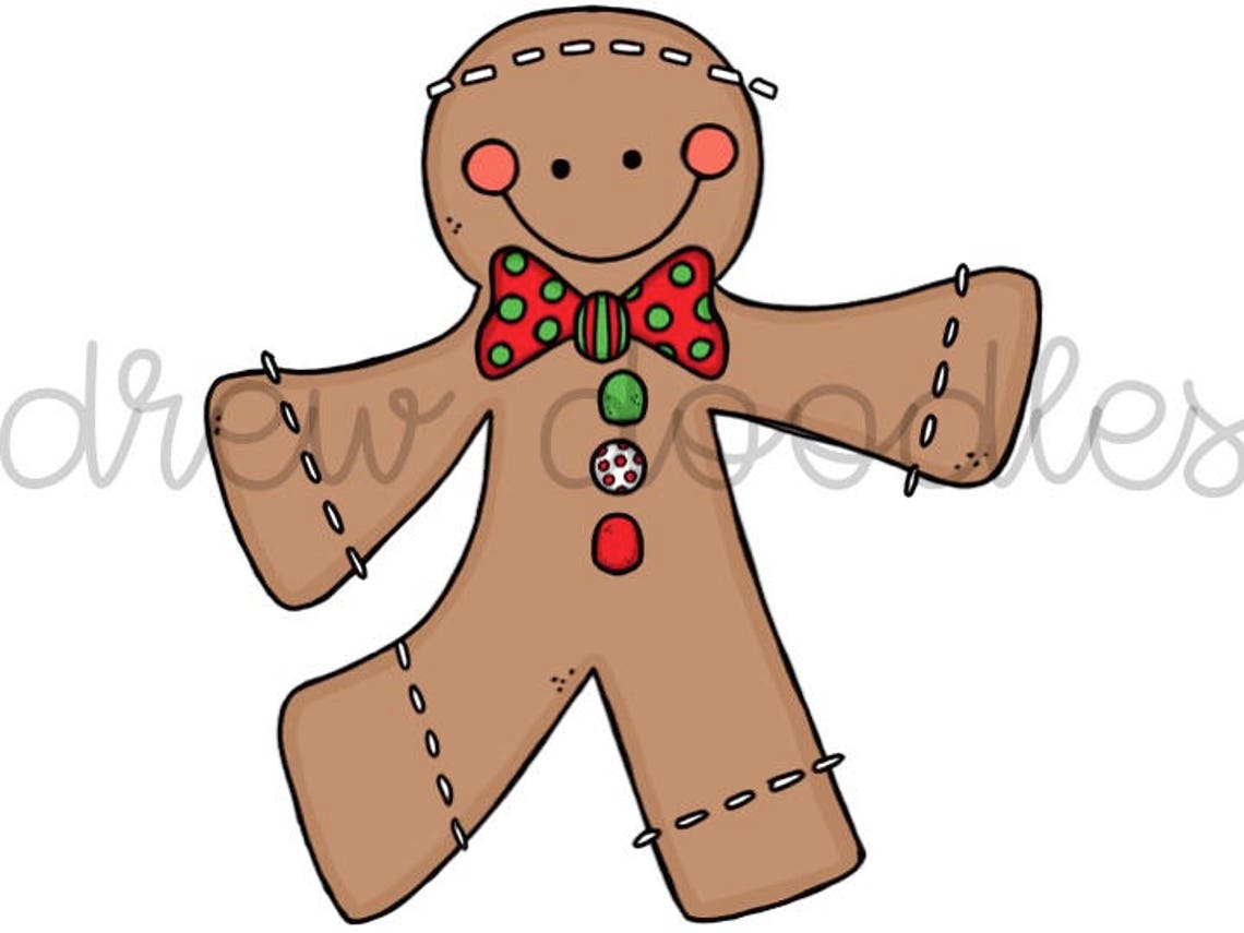 Build a Gingerbread Man Digital Clip Art Set Instant Download - Etsy