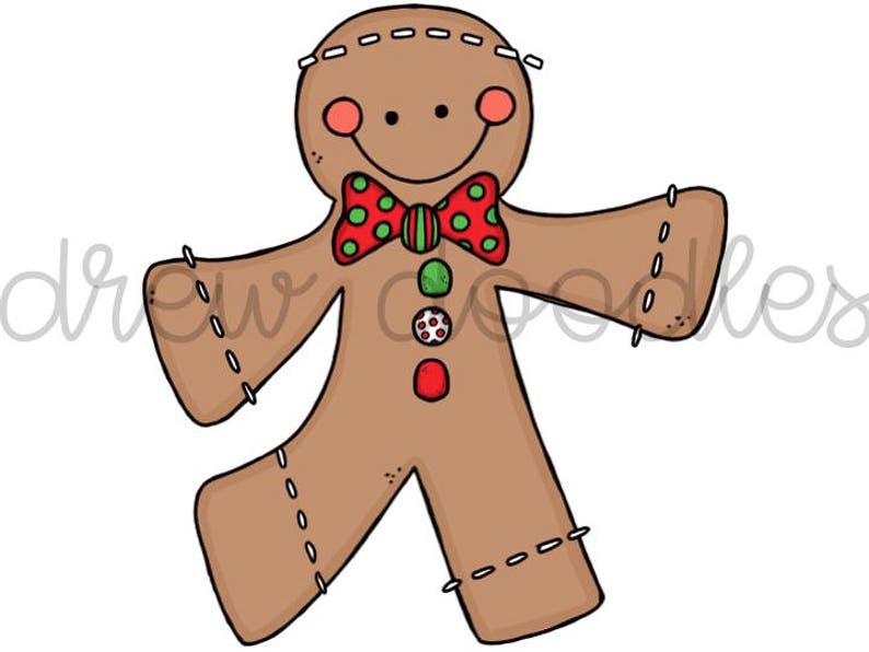 Build a Gingerbread Man Digital Clip Art Set Instant Download - Etsy