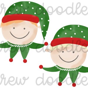 Watercolor Boy Elves Digital Clip Art Set- Instant Download - Etsy