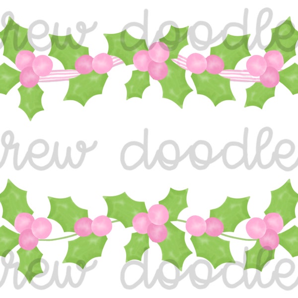 Holly Watercolor - Etsy