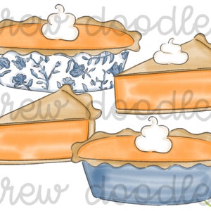 Watercolor Pumpkin Pies Digital Clip Art Set- Instant Download - Etsy