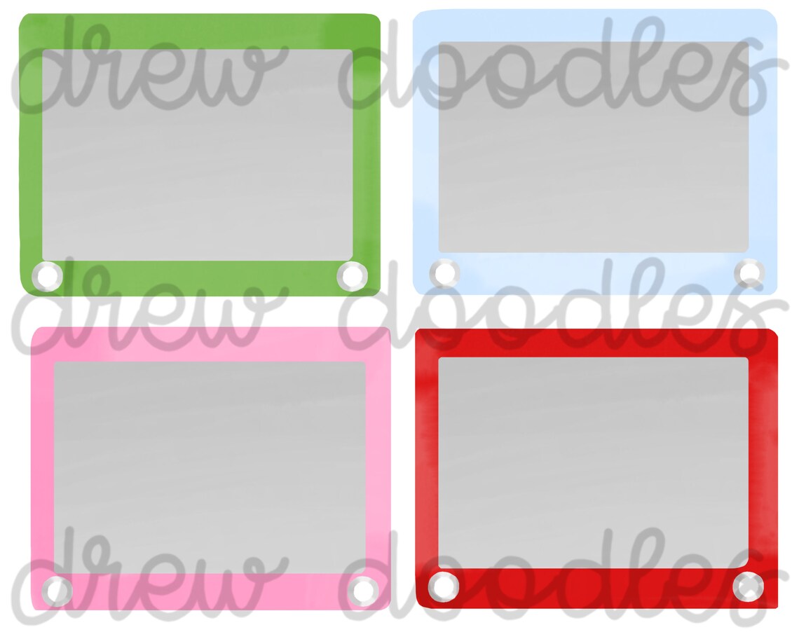 Watercolor Sketch Toys Digital Clip Art Set Instant Download - Etsy