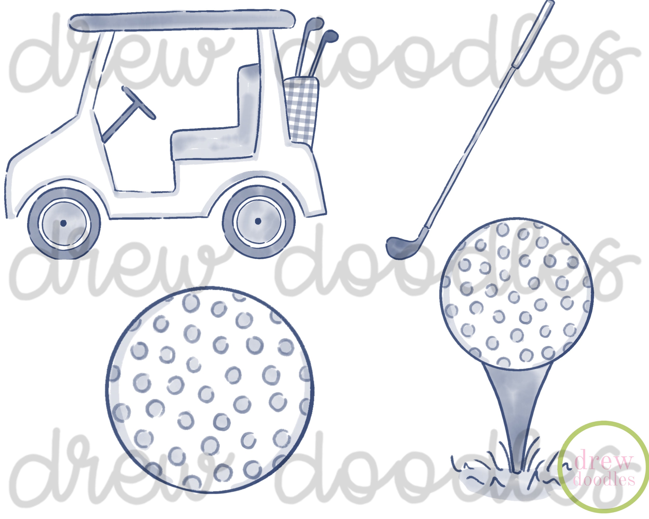 Golf Cart Drawing