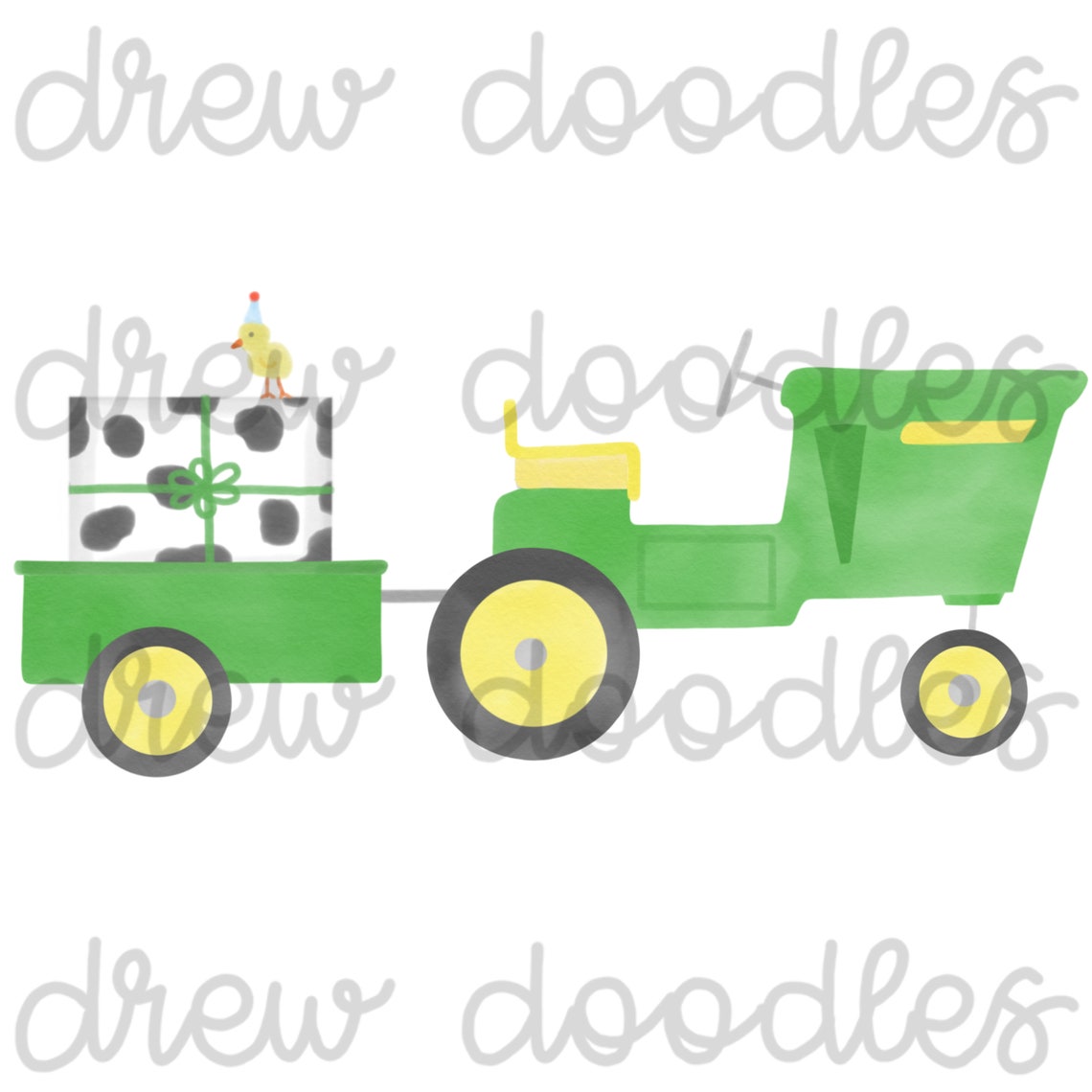 Watercolor Farm Birthday Digital Clip Art Set Instant - Etsy