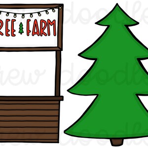 Christmas Tree Farm Digital Clip Art Set Instant Download - Etsy