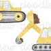 Watercolor Construction Trucks Digital Clip Art Set- Instant Download ...