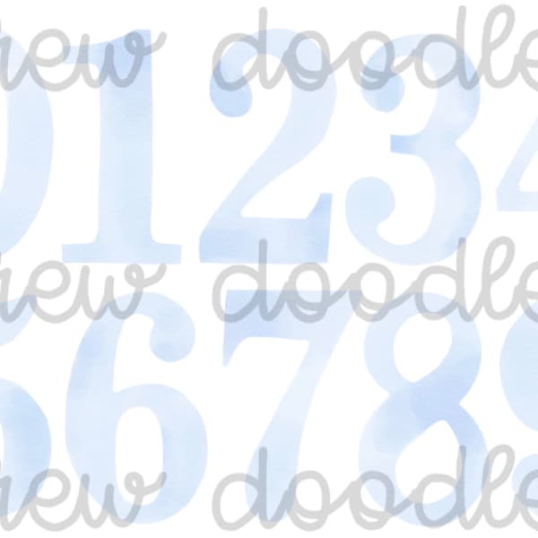 Numbers Clip Art - Etsy