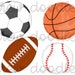Sport Ball Clipart, Soccer Ball, Basketball, Baseball, Tennis, Football ...