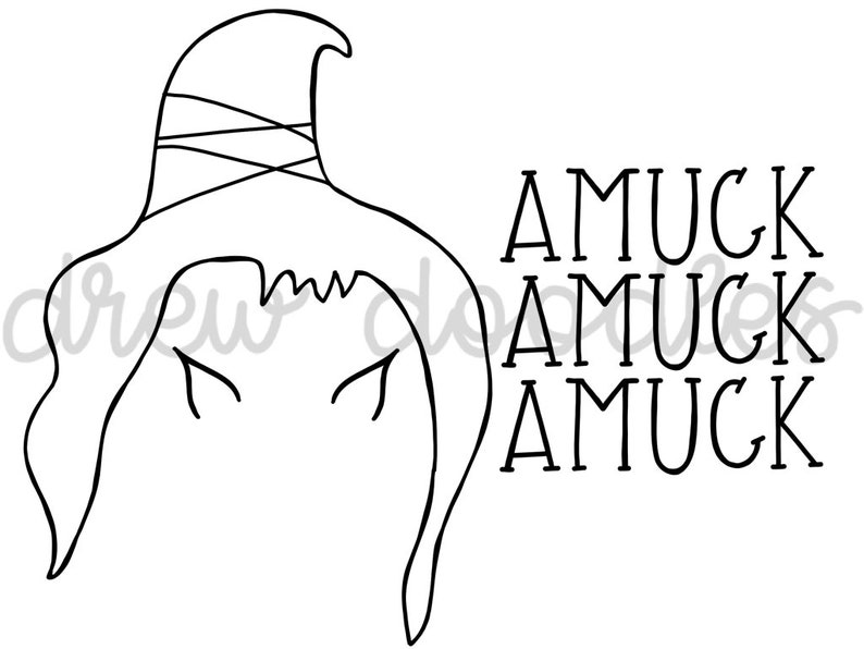 Hocus Pocus Digital Clip Art Set Black Line Version Instant | Etsy