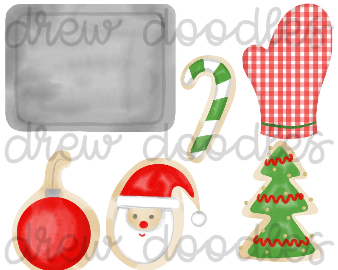 Watercolor Christmas Cookies Digital Clip Art Set- Instant Download - Etsy