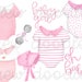 Watercolor Baby Girl Digital Clip Art Set Instant Download - Etsy