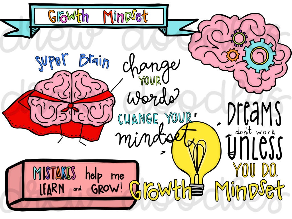 Growth Mindset Doodles Pt 2 Digital Clip Art Set Instant - Etsy Canada