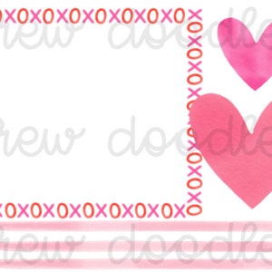 Watercolor Valentine's Borders and Frames- Instant Download - Etsy