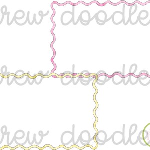 Watercolor Squiggle Frames- Instant Download - Etsy