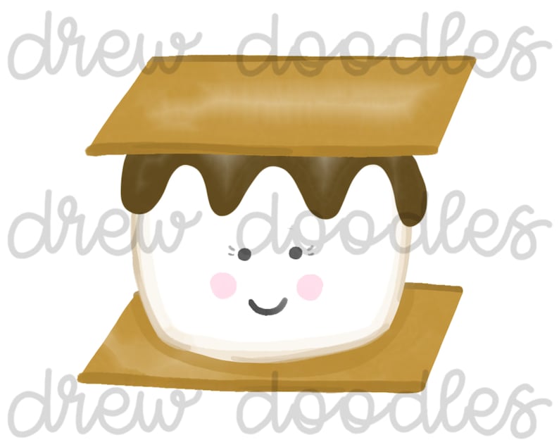 Watercolor Smores Digital Clip Art Set Instant Download - Etsy