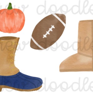 Watercolor Fall Essentials Digital Clip Art Set- Instant Download - Etsy