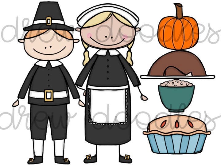Thanksgiving Friends Digital Clip Art Set - Etsy