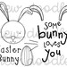 Easter Doodles Digital Clip Art Set- Black Line Version- Instant ...