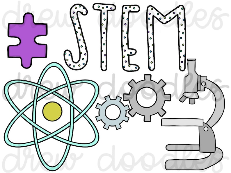 STEM Doodles Digital Clip Art Set Instant Download - Etsy