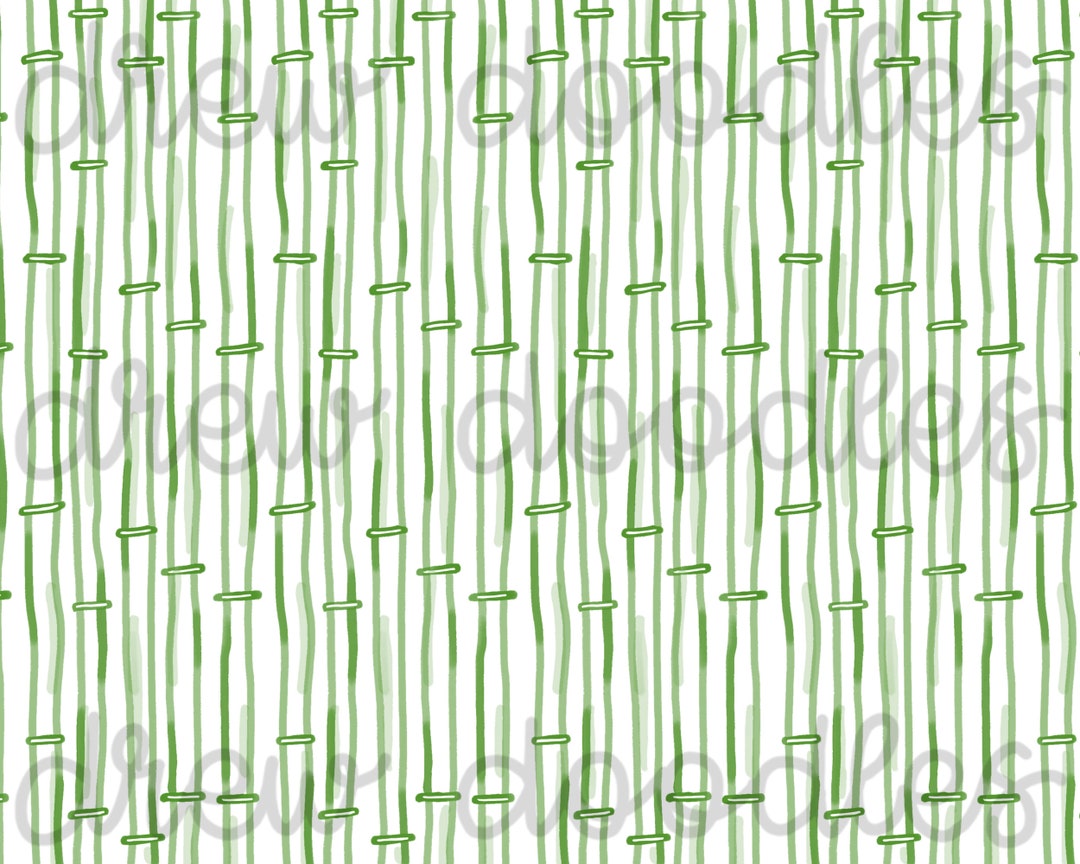 Watercolor Green Bamboo Print Pattern Digital Papers Backgrounds 4x6 ...