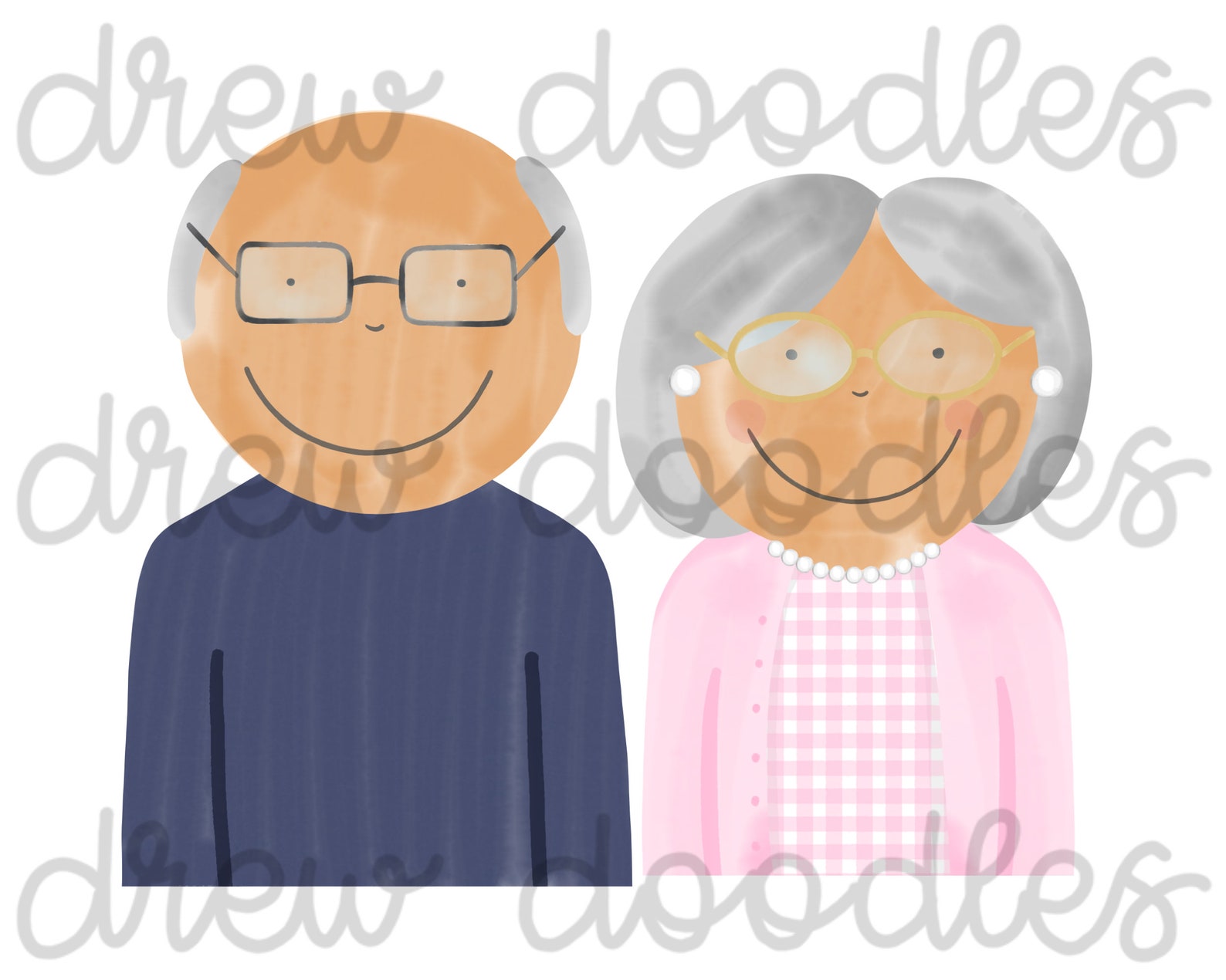 Watercolor Grandparents Grandparents Day Digital Clip Art - Etsy