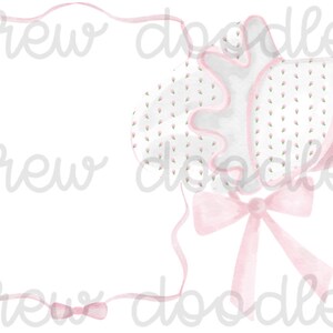 Watercolor Baby Girl Bonnets and Bow Ribbon Frame Digital Clip Art Set ...