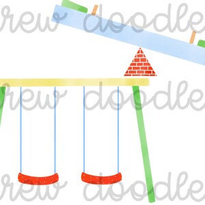 Watercolor School Playground Digital Clip Art Set- Instant Download - Etsy