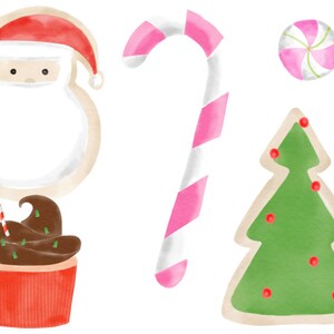 Watercolor Christmas Sweets Digital Clip Art Set- Instant Download - Etsy