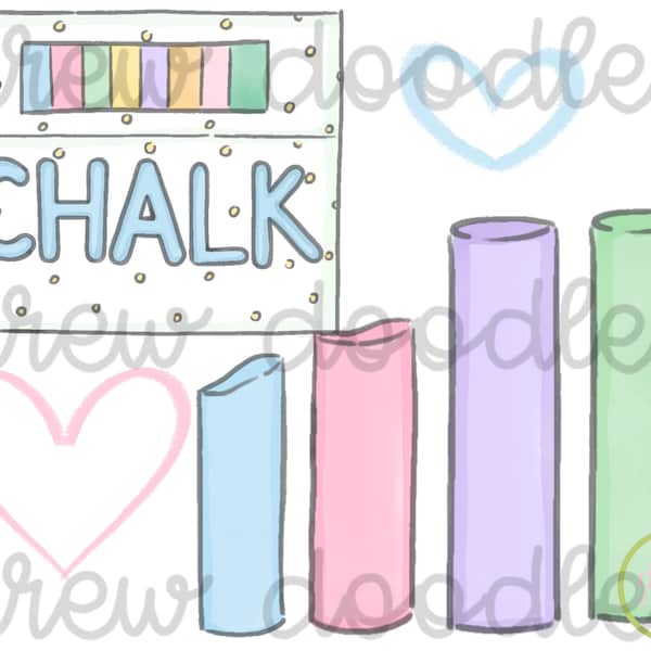 Chalk Clip Art - Etsy