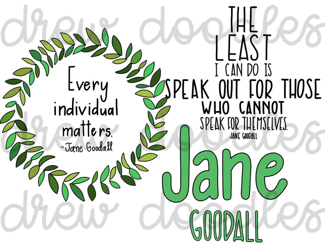 Jane Goodall Digital Clip Art Set- Instant Download - Etsy