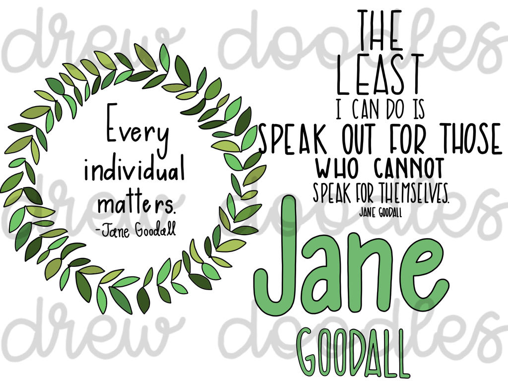 Jane Goodall Digital Clip Art Set- Instant Download - Etsy