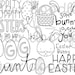 Easter Doodles Digital Clip Art Set- Black Line Version- Instant ...