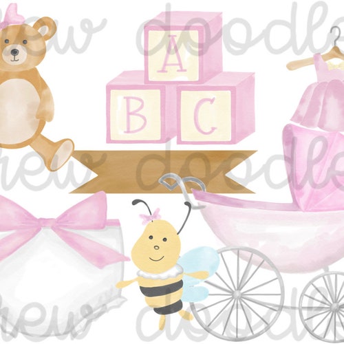 Watercolor Nursery Rhymes Digital Clip Art Set Instant - Etsy