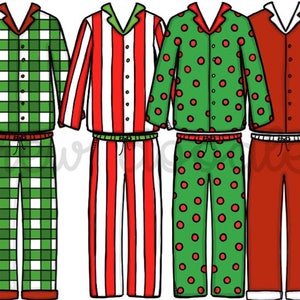 Christmas Pj's Digital Clip Art Set- Instant Download - Etsy