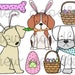 Easter Dogs Digital Clip Art Set Instant Download - Etsy
