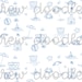 Watercolor Blue Beach Coastal Toile Print Digital Papers Backgrounds ...