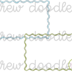 Watercolor Squiggle Frames- Instant Download - Etsy