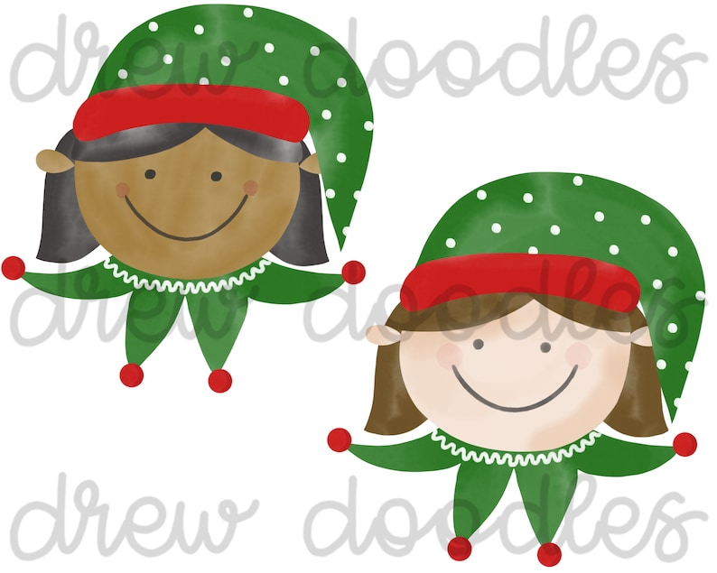 Watercolor Girl Elves Digital Clip Art Set Instant Download - Etsy