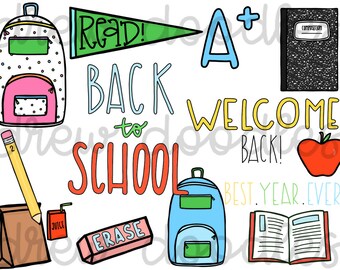 STEM Doodles Digital Clip Art Set Instant Download | Etsy