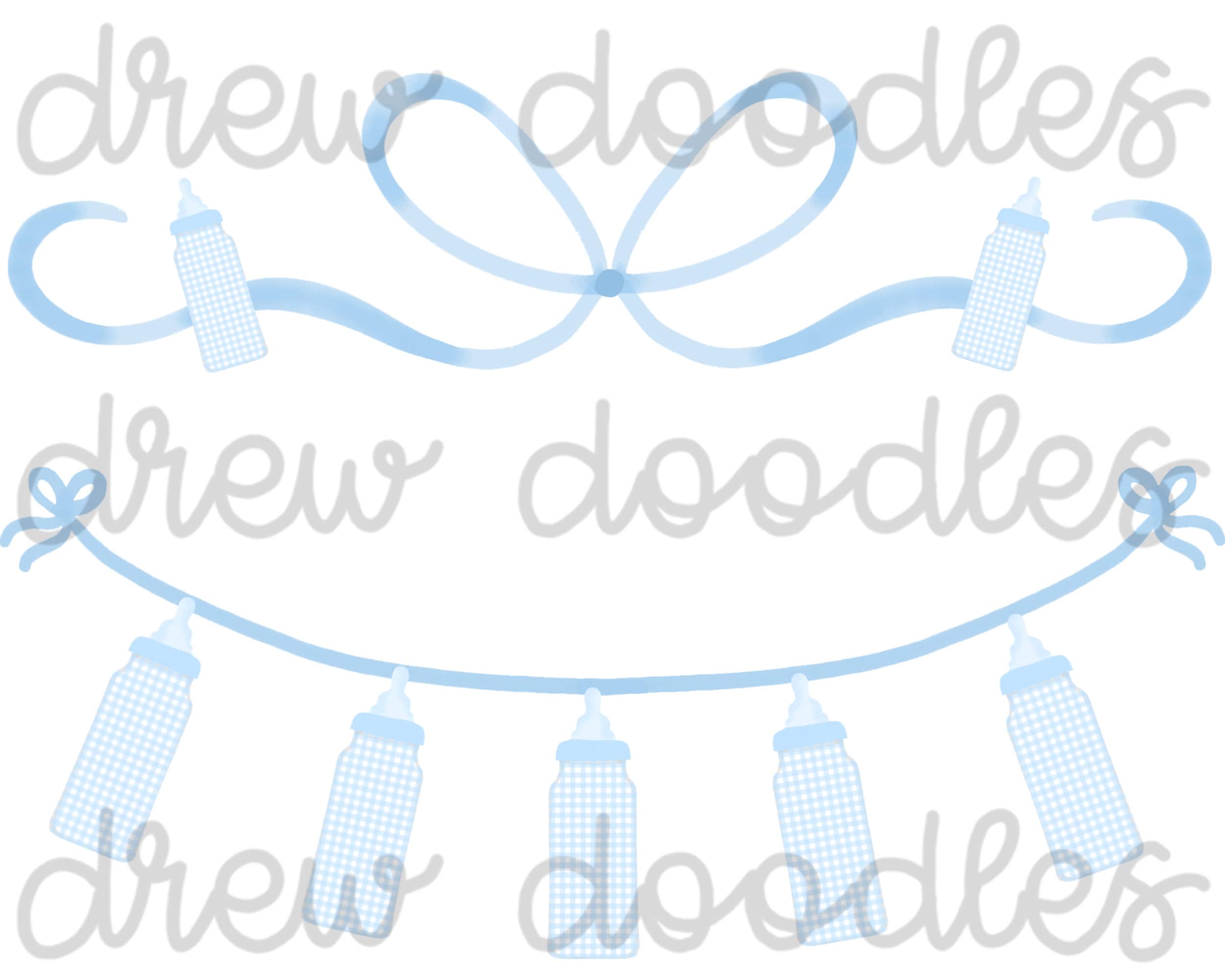 Baby Bottle Border Clip Art