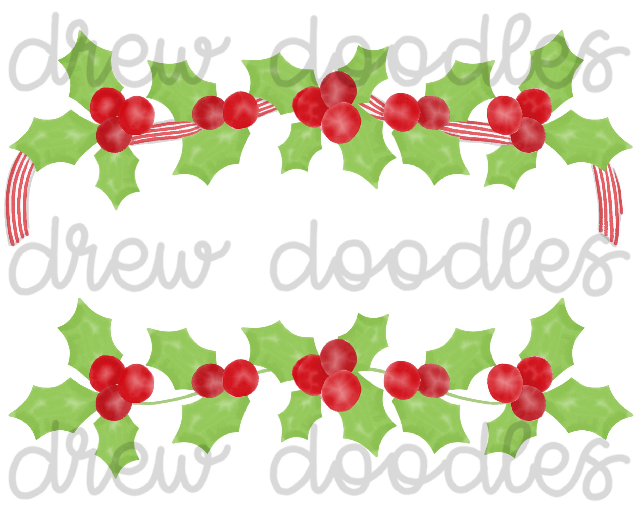 Holly Garland Clip Art