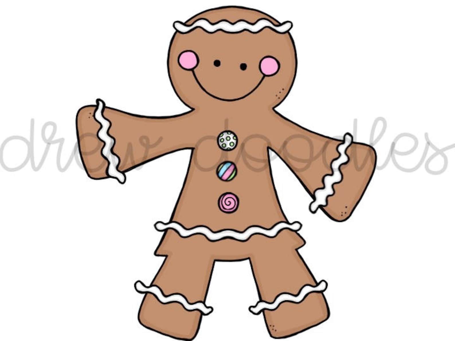 Build a Gingerbread Girl Digital Clip Art Set Instant - Etsy