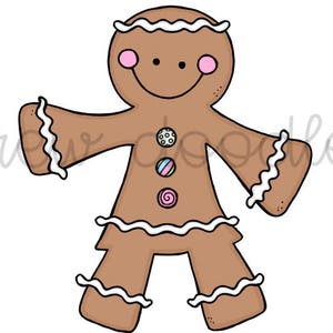Build a Gingerbread Girl Digital Clip Art Set Instant - Etsy