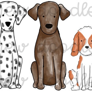 Watercolor Dogs Digital Clip Art Set- Instant Download - Etsy