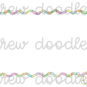 Watercolor Rainbow Squiggle Frames- Instant Download - Etsy