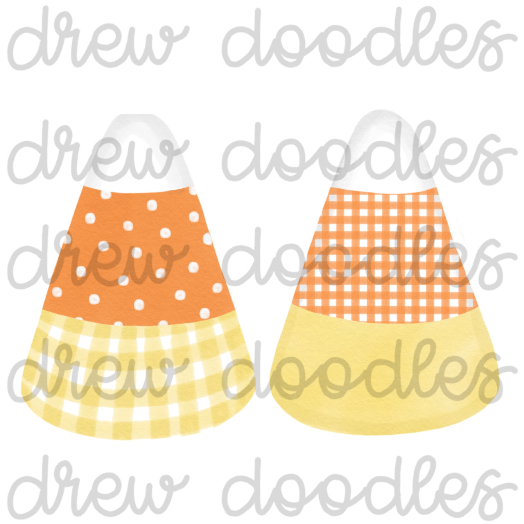 Watercolor Candy Corn Digital Clip Art Set Instant Download | Etsy