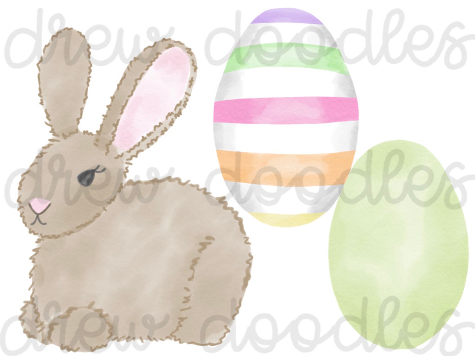 Watercolor Easter Digital Clip Art Set Instant Download - Etsy