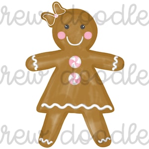 Watercolor Gingerbread Girls Digital Clip Art Set- Instant Download - Etsy